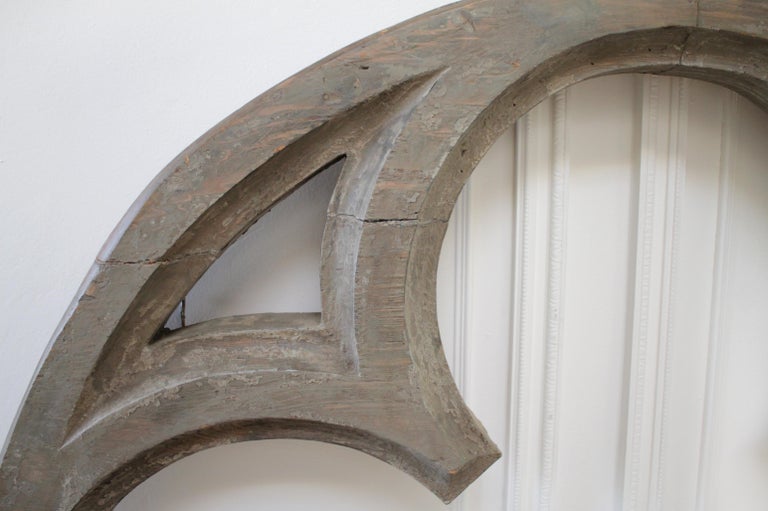 Large Antique Architectural Wood Quatrefoil Frame at 1stDibs