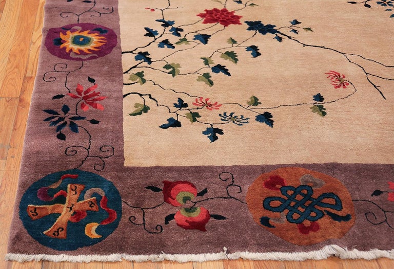 Large Antique Art Deco Chinese Rug. Size: 10 ft 2 in x 15 ft 3 in at ...