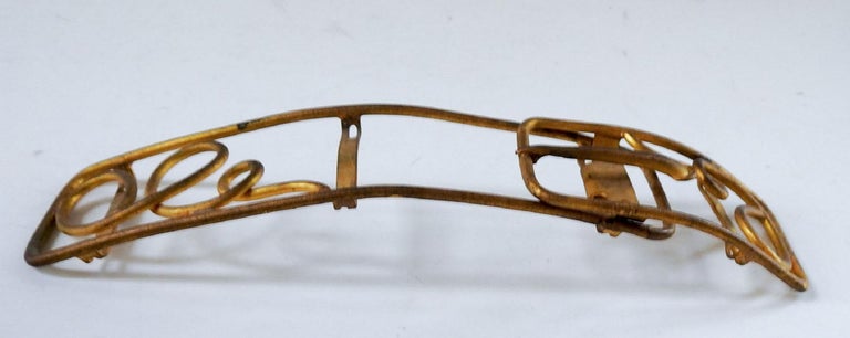 Large Antique Art Nouveau Gilt Brass Belt Sash Buckle For Sale at 1stDibs