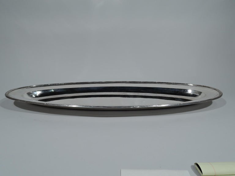 Large Antique Austrian Classical Silver Fish Platter For Sale at 1stDibs