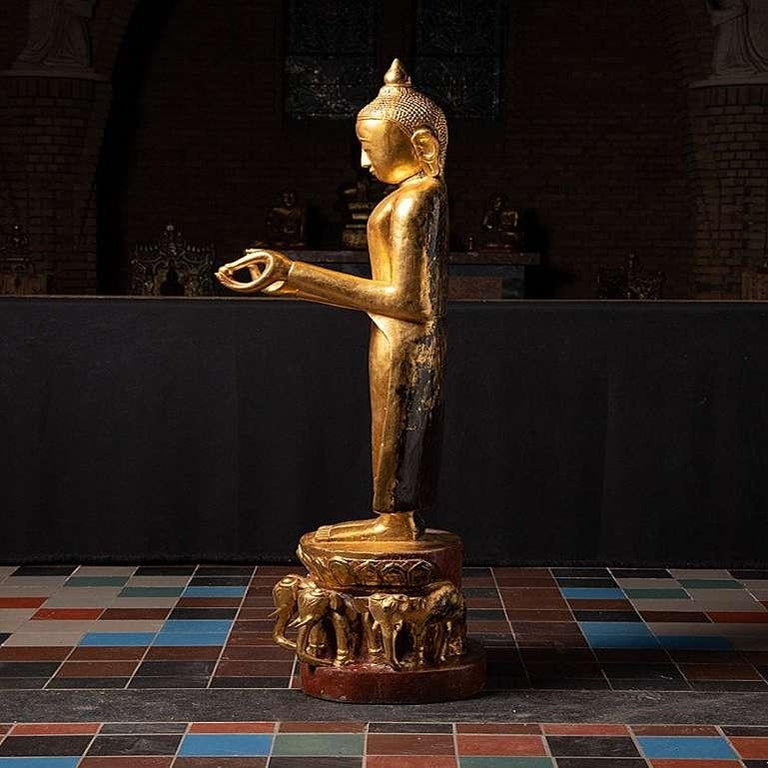 Large Antique Bagan Buddha Statue from Burma For Sale at 1stDibs