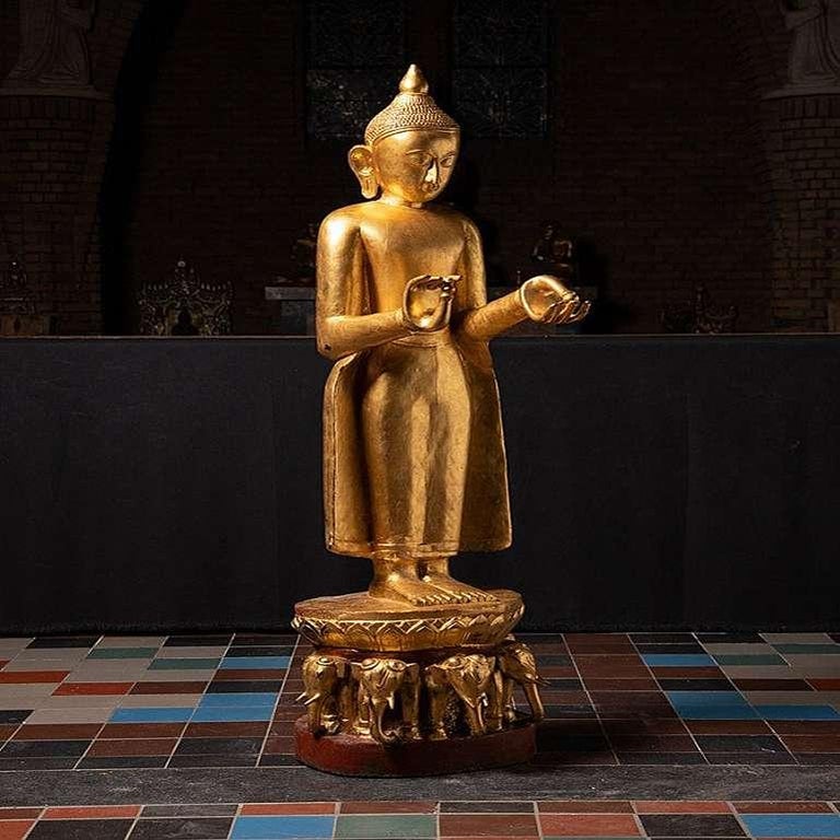 Large Antique Bagan Buddha Statue from Burma For Sale at 1stDibs