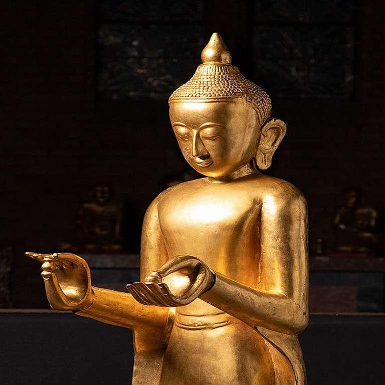 Large Antique Bagan Buddha Statue from Burma For Sale at 1stDibs