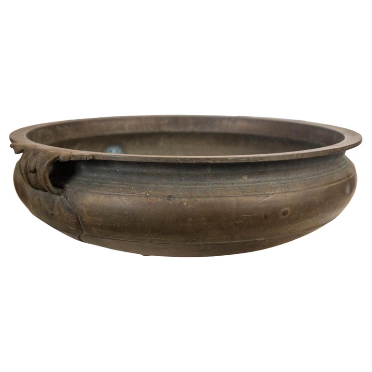 Large Antique Bronze Indian Urli For Sale at 1stDibs