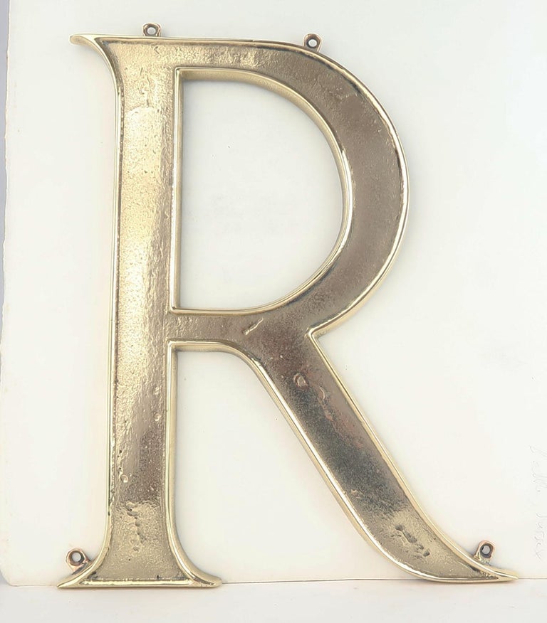 Large Antique Bronze Letter or Initial ' R ', English, circa 1900 at ...