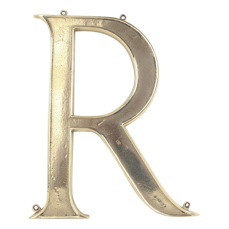 Large Antique Bronze Letter or Initial ' R ', English, circa 1900 at ...