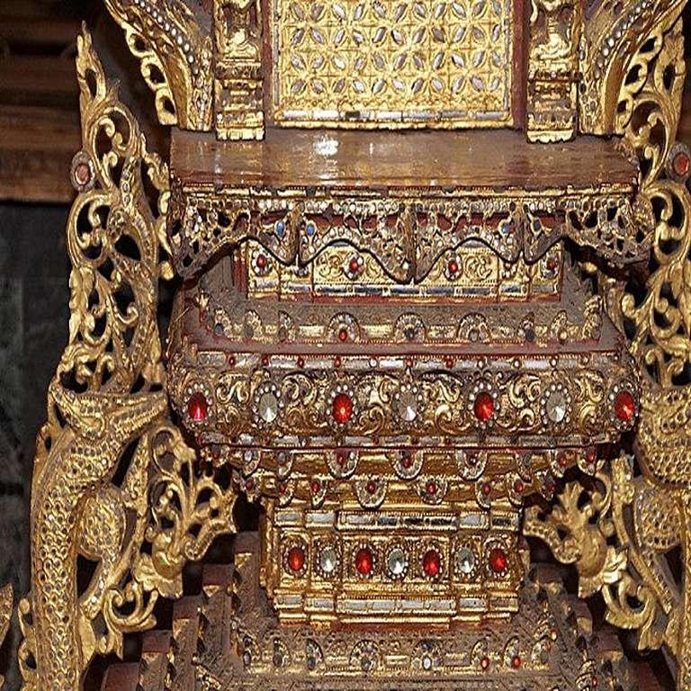 Large Antique Burmese Throne from Burma For Sale at 1stDibs