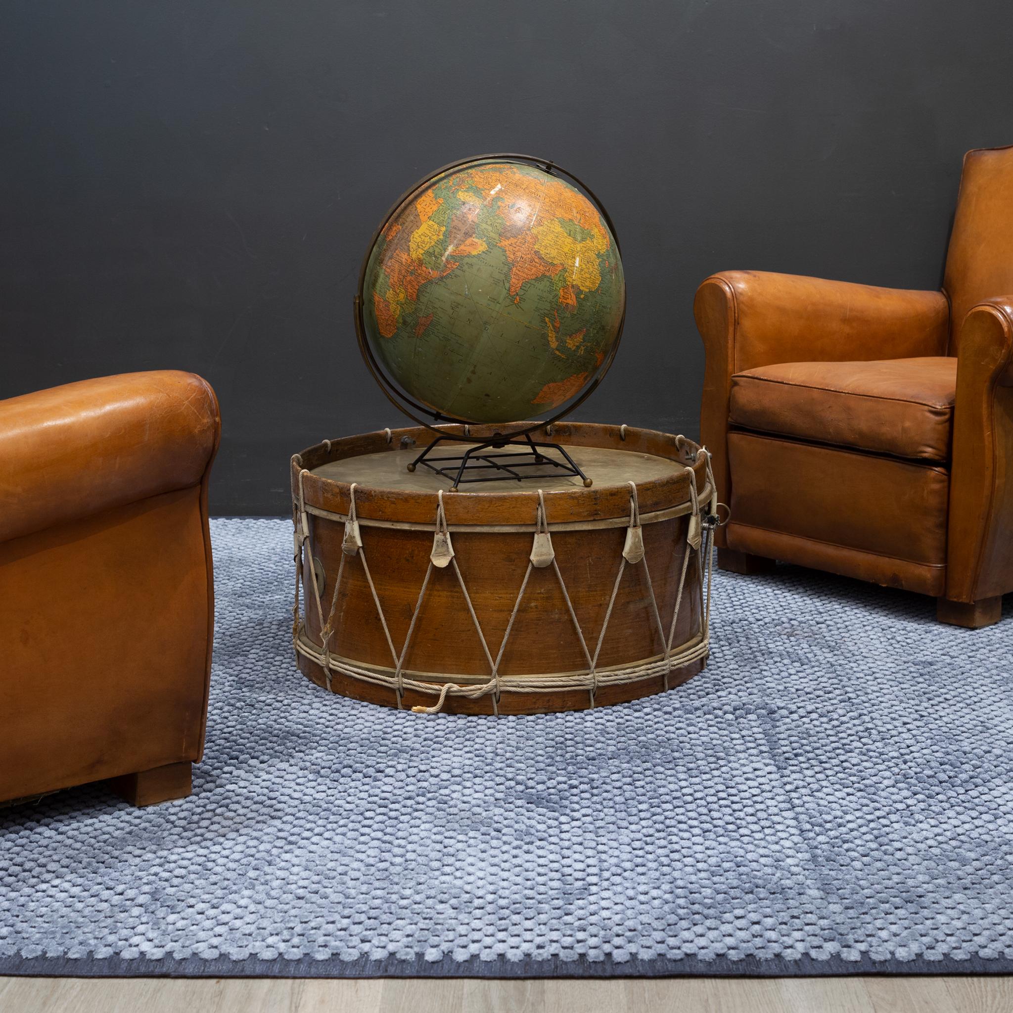 Large Antique Calfskin Begium Drum, circa 1900 at 1stDibs