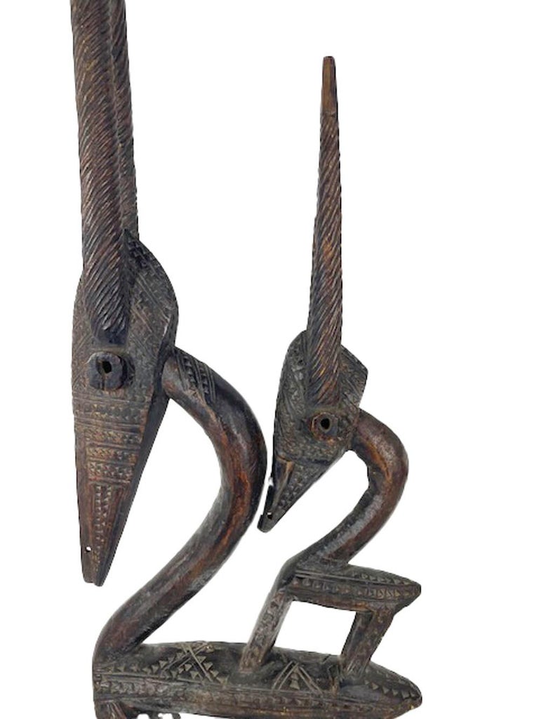 Large Antique Carved Wood Female Bambara Chi Wara Antelope Figure For ...
