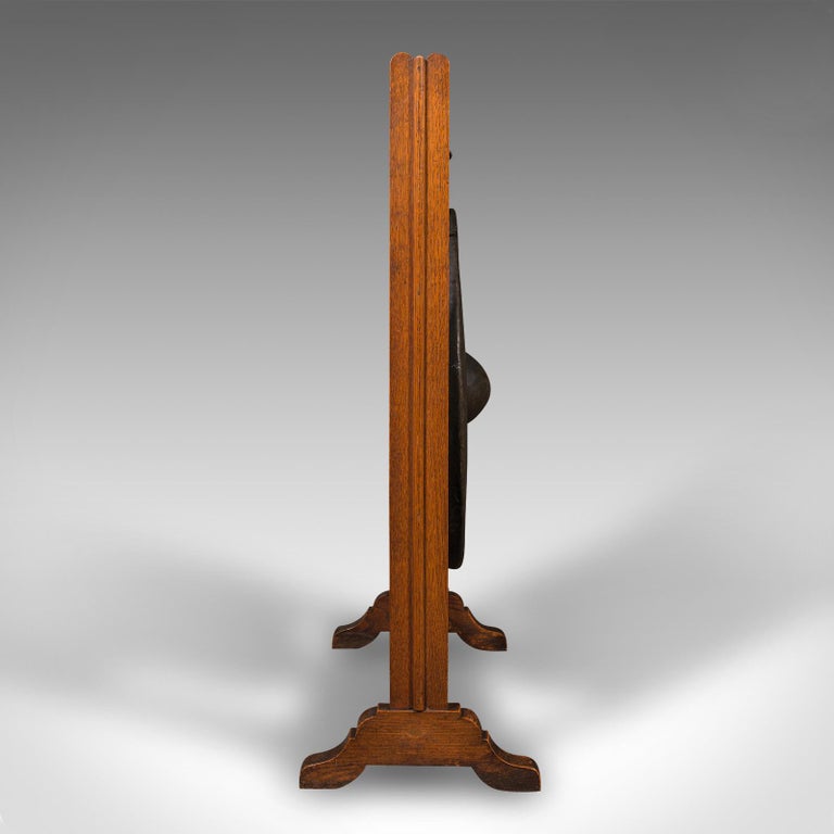 Large Antique Ceremonial Dinner Gong, English, Oak, Bronze, Victorian ...