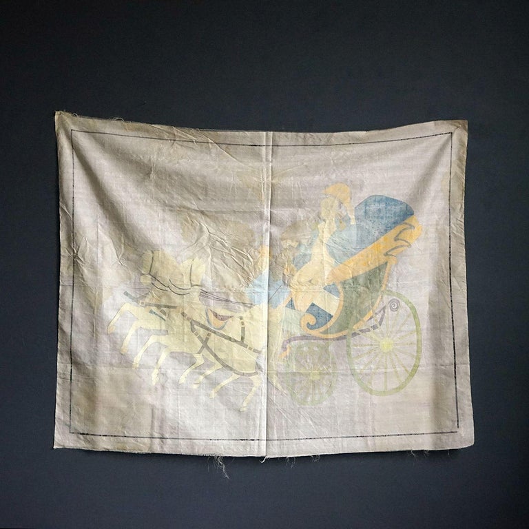 Large Antique Chinese Export Painting, Gouache On Silk, 19th Century ...