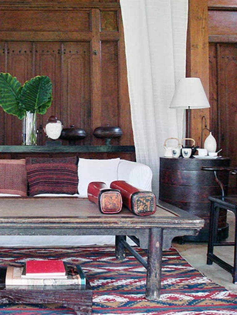 Antique Chinese Round Table, Lacquer Multilayered Bao Container For ...