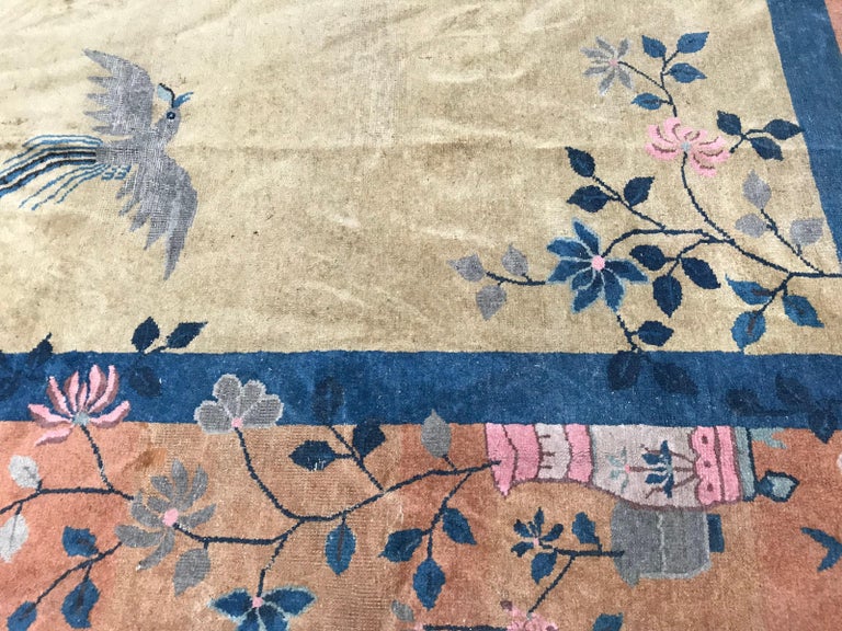 Large Antique Chinese Rug at 1stDibs