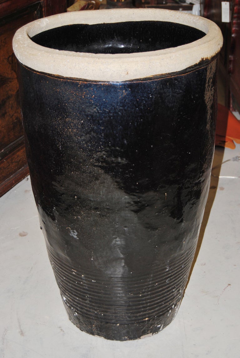 Large Antique Chinese Stoneware Water Pot, Shanxi Province, circa 1900 ...