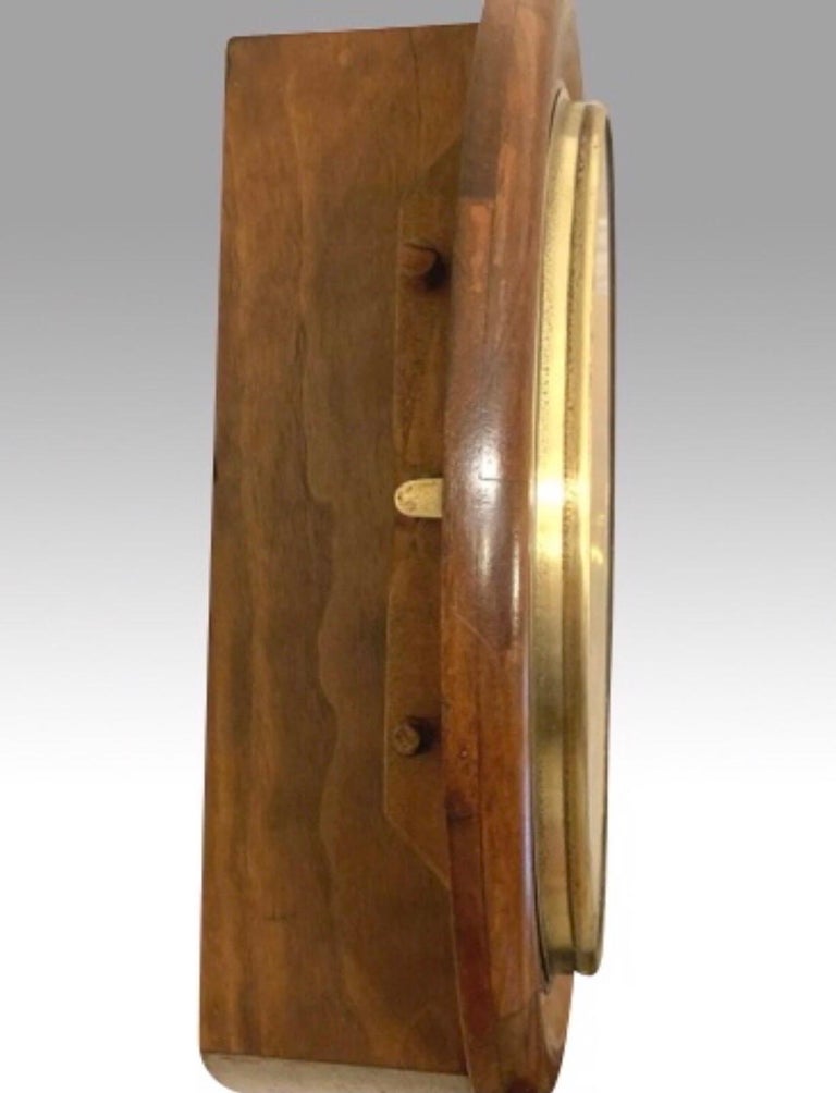 Large Antique Circular Two Train Striking Wall Clock at 1stDibs