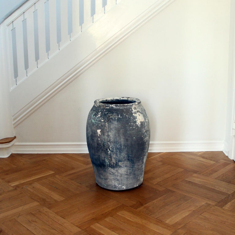 Large Antique Clay Jar at 1stDibs