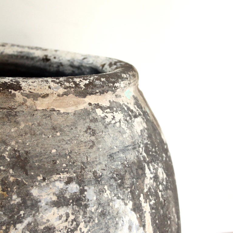 Large Antique Clay Jar at 1stDibs