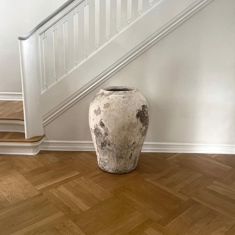 Large Antique Clay Jar with Patina at 1stDibs