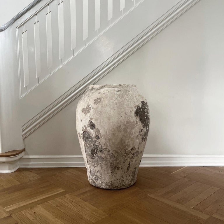 Large Antique Clay Jar with Patina at 1stDibs