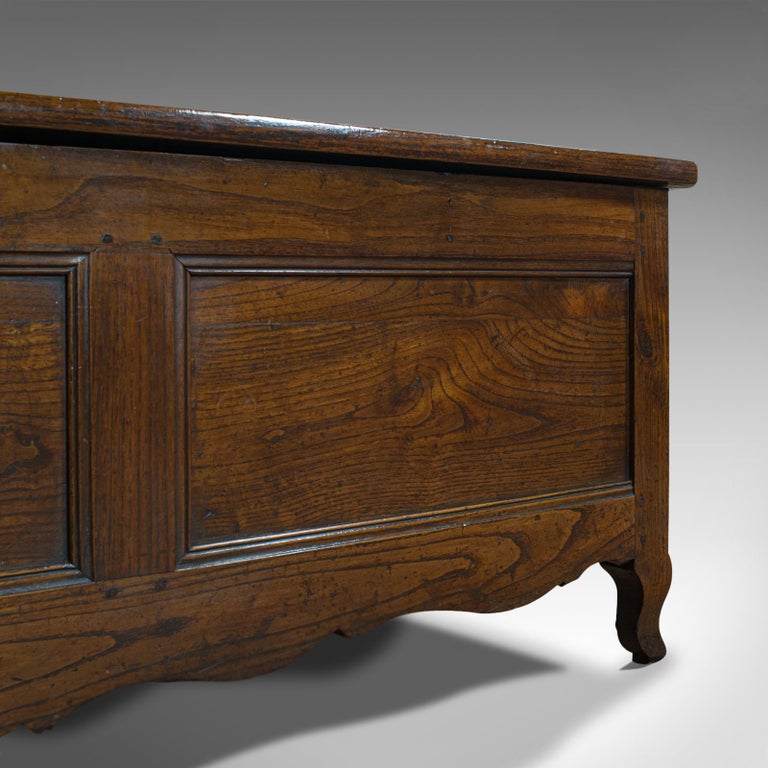 Large Antique Coffer, French, Chestnut, Window Seat, Linen Chest ...