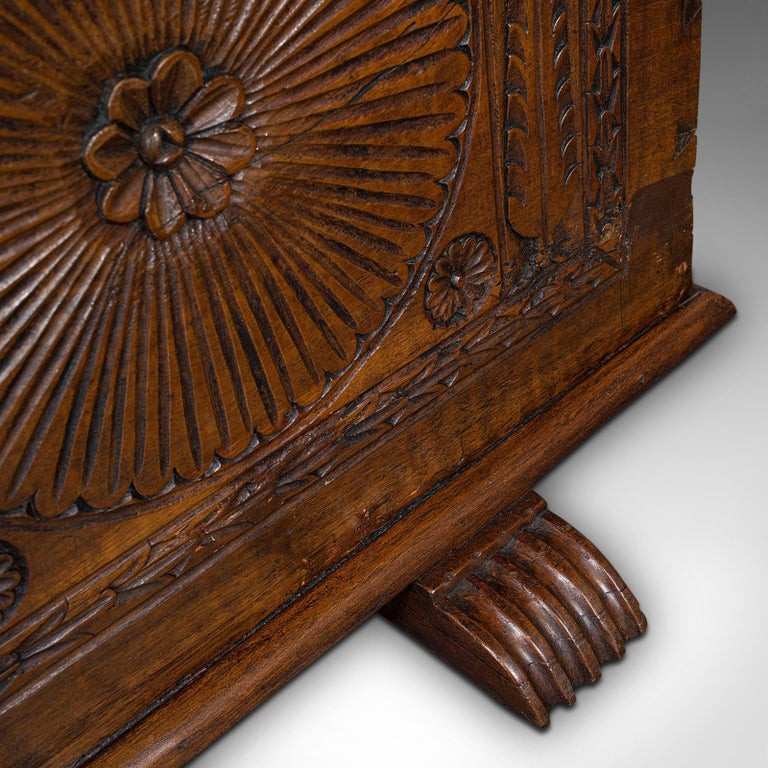 Large Antique Coffer, Italian, Walnut, Sword Chest, Linen Trunk, 18th ...