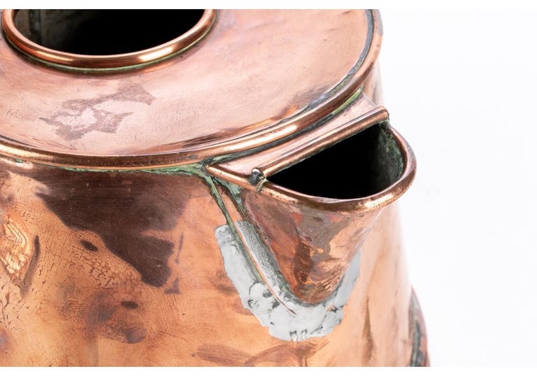Large Antique Copper Watering Can For Sale at 1stDibs