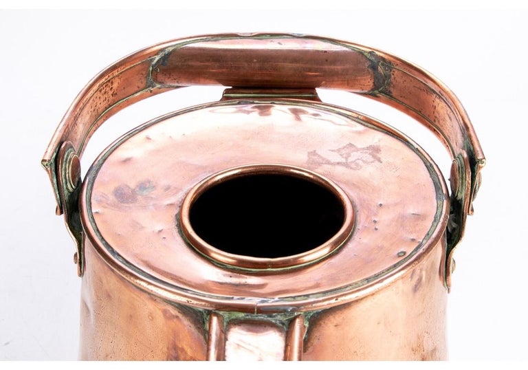 Large Antique Copper Watering Can For Sale at 1stDibs