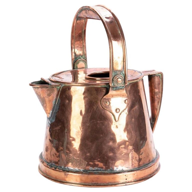 Large Antique Copper Watering Can For Sale at 1stDibs
