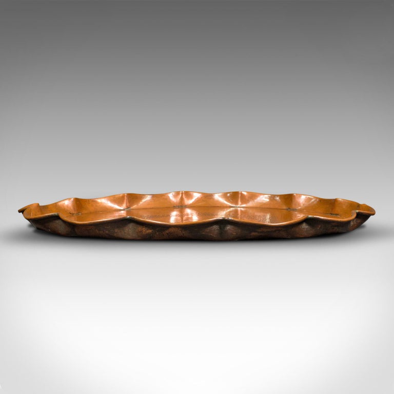 Large Antique Cornish Serving Tray, English, Copper, Art Nouveau, Circa ...