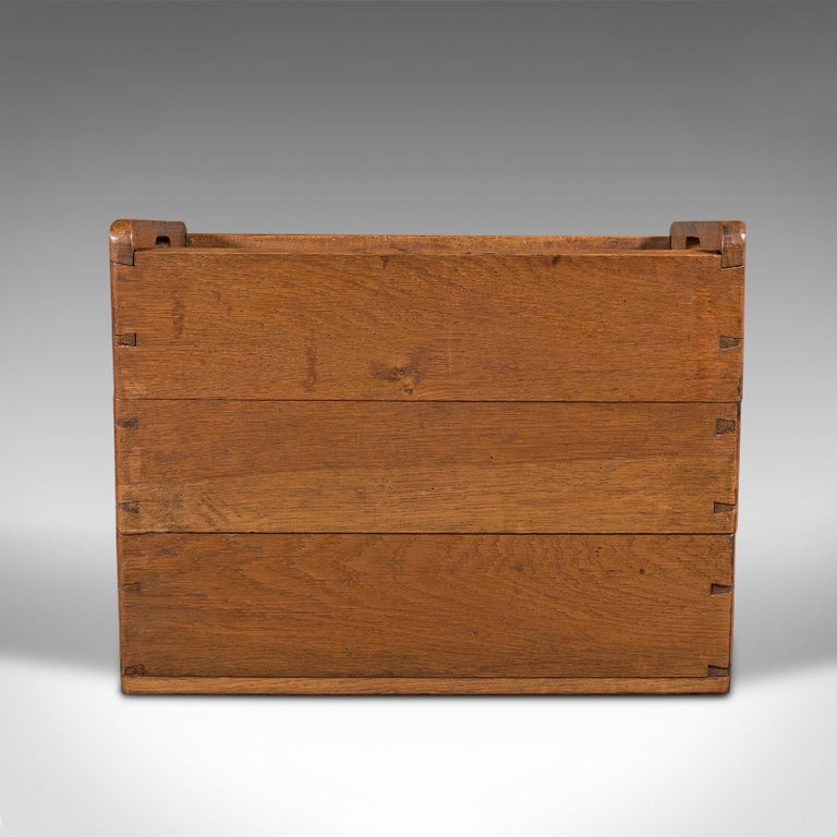 Large Antique Country House Fireside Store, English, Oak, Bin ...