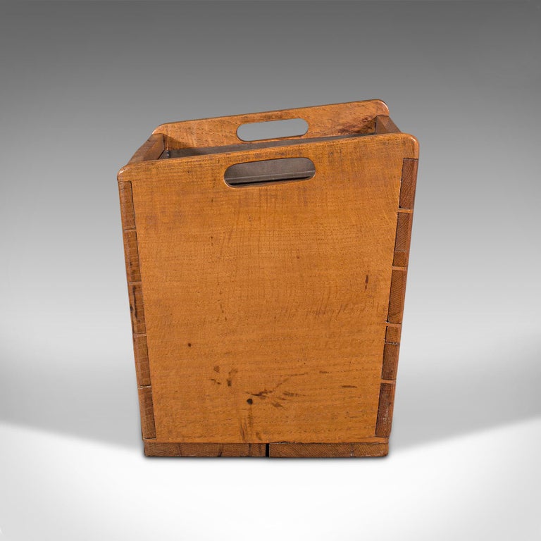 Large Antique Country House Fireside Store, English, Oak, Bin ...