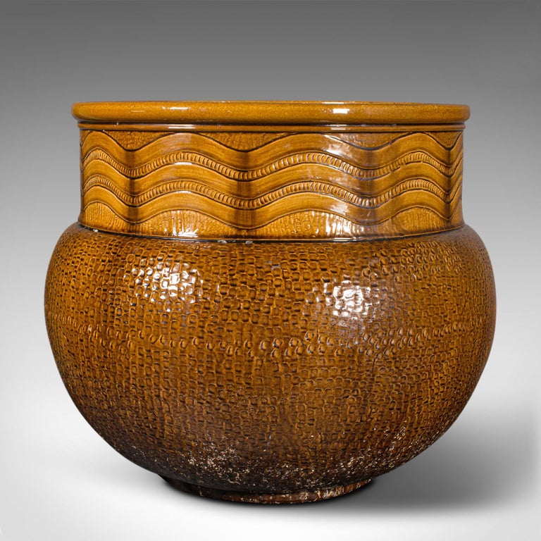 Large Antique Decorative Planter, English, Ceramic, Jardiniere Pot ...