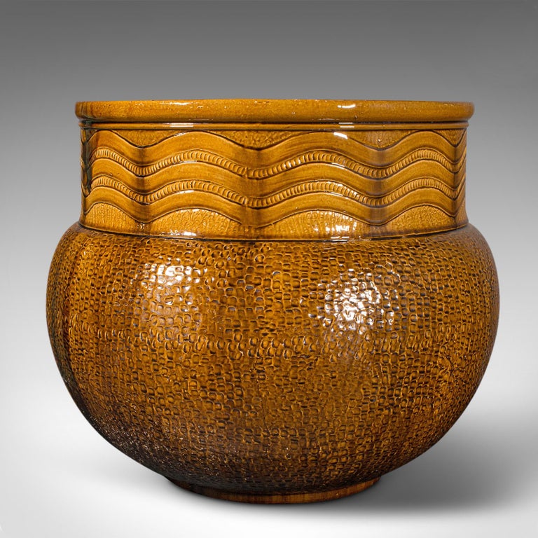 Large Antique Decorative Planter, English, Ceramic, Jardiniere Pot ...