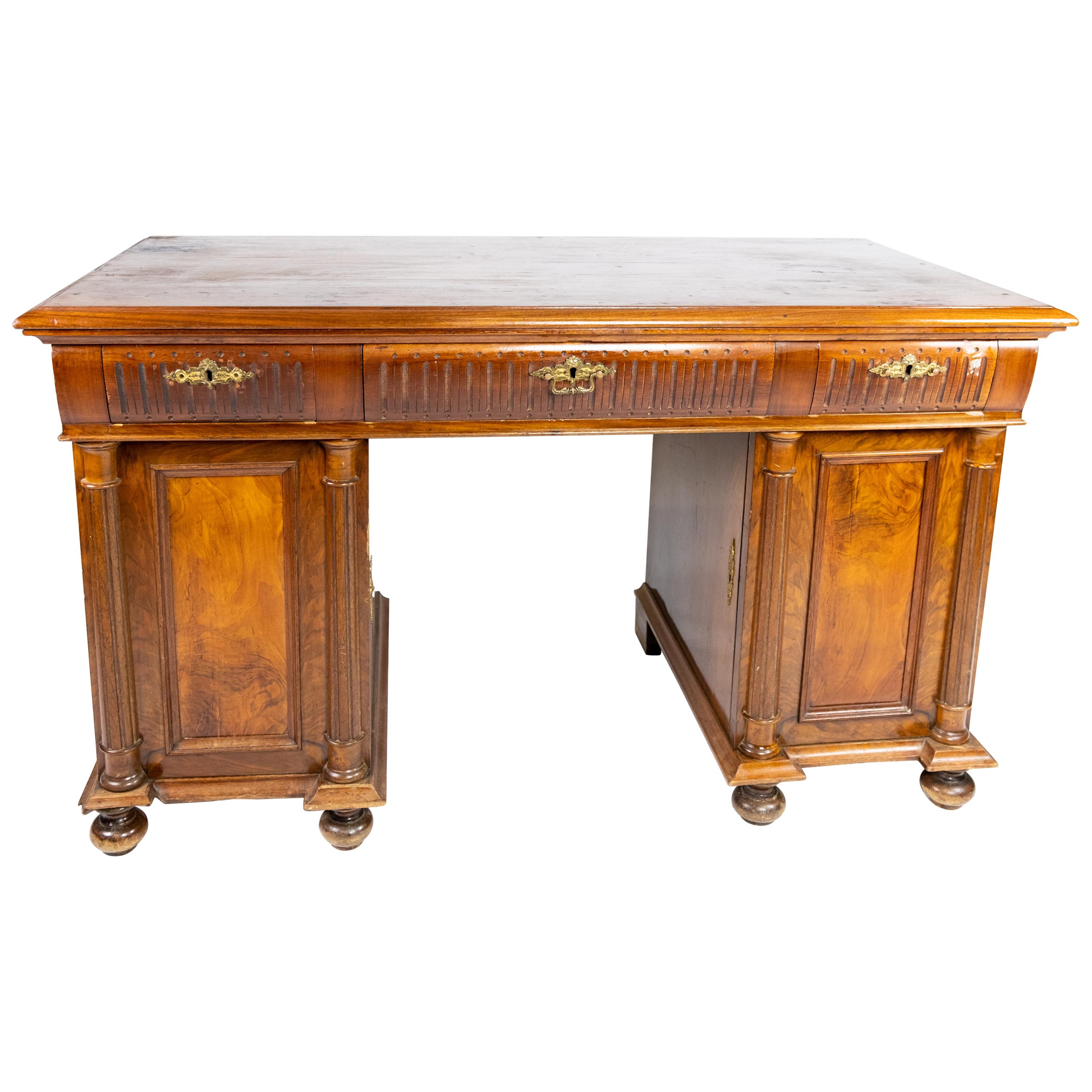 Large Antique Desk of Walnut from the 1890s For Sale at 1stDibs ...