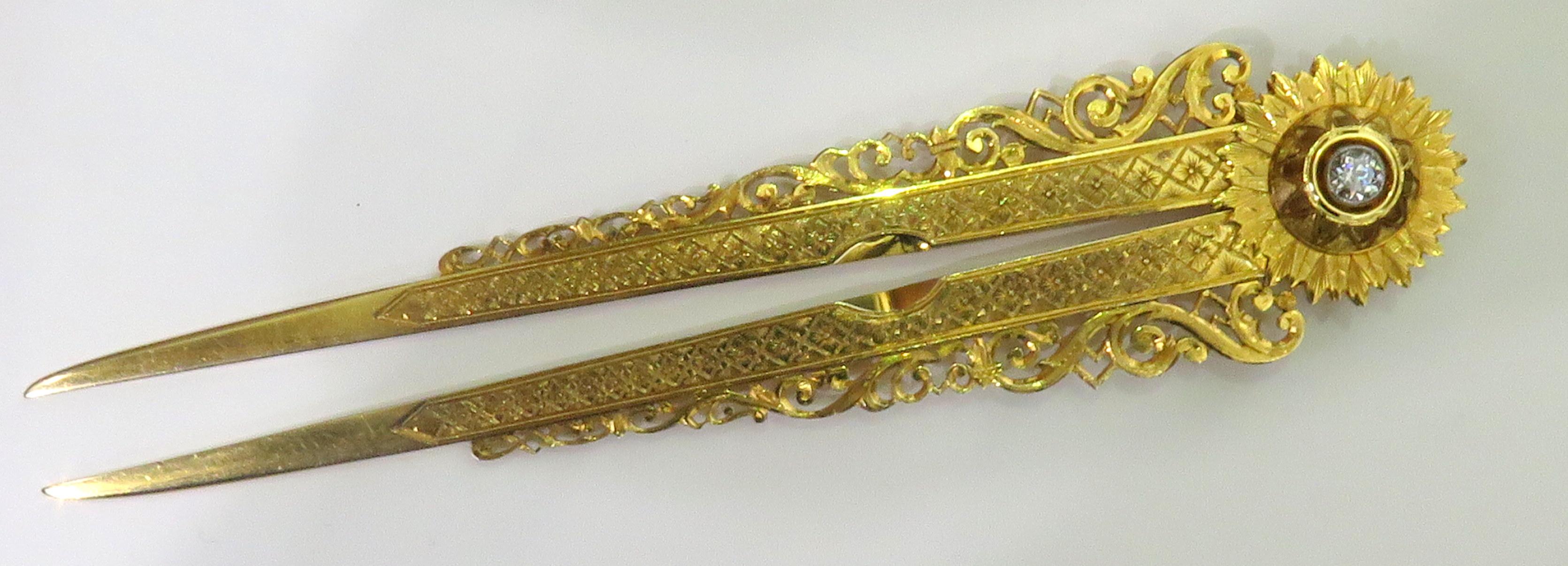 Large Antique Diamond Masonic Gold Compass Incredibly Hand-Engraved at ...