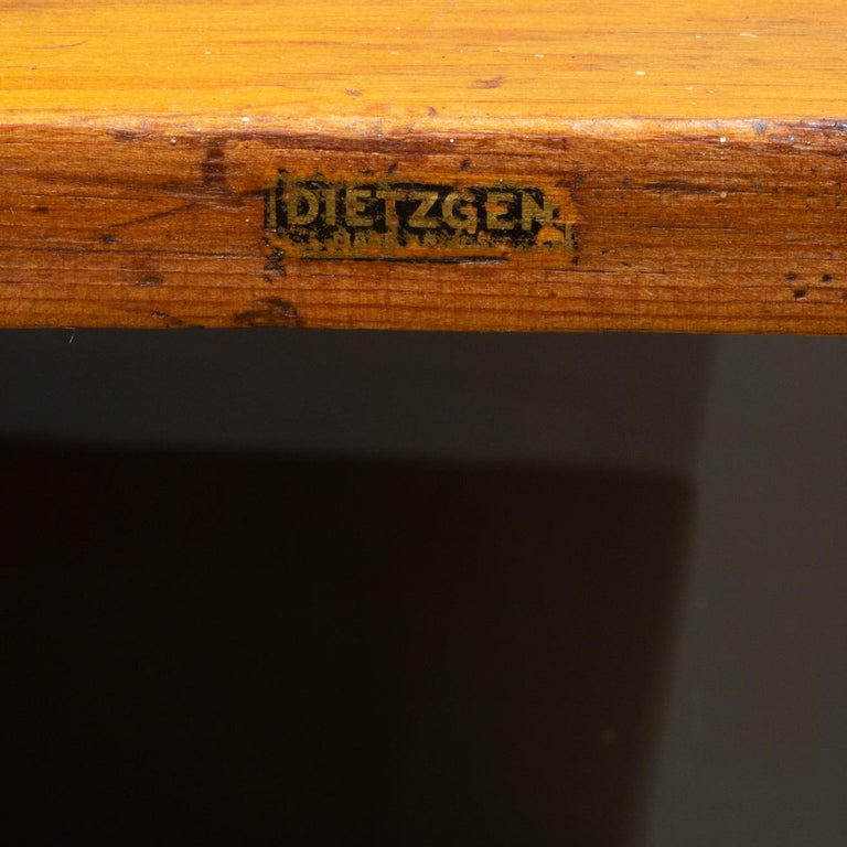 Large Antique Dietzgen Wood and Cast Iron Drafting Table, circa 1930 ...