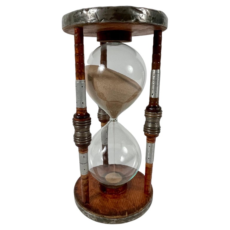 Large Antique English Bobbin One Hour Hourglass at 1stDibs