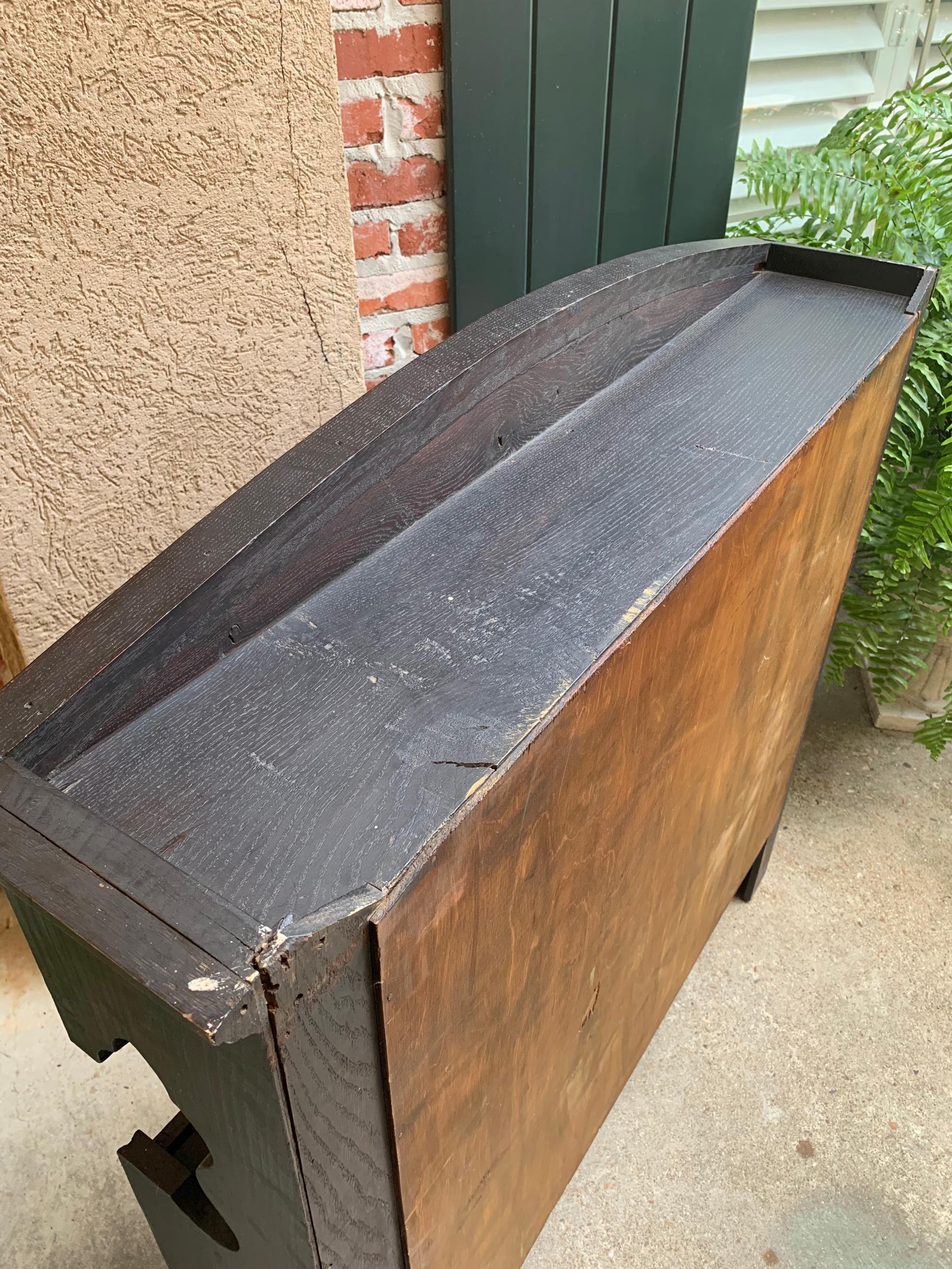 Large Antique English Carved Oak Wall Shelf Plate Dome Display Rack ...