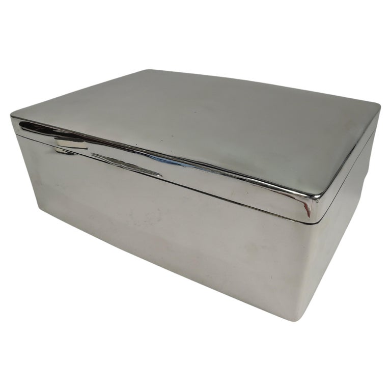 Large Antique English Edwardian Sterling Silver Heirloom Keepsake Box ...