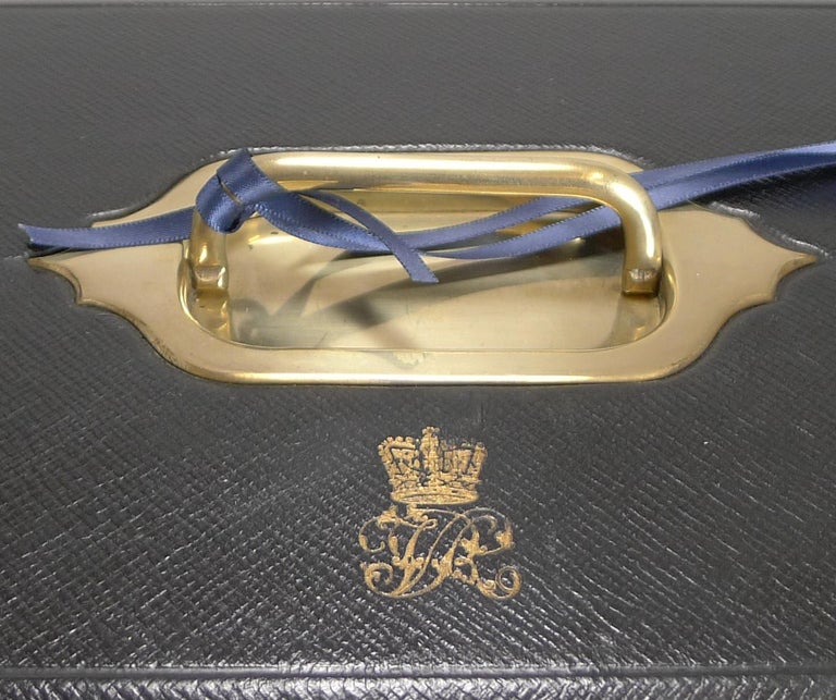 Large Antique English Morocco Leather Despatch / Dispatch Box by ...