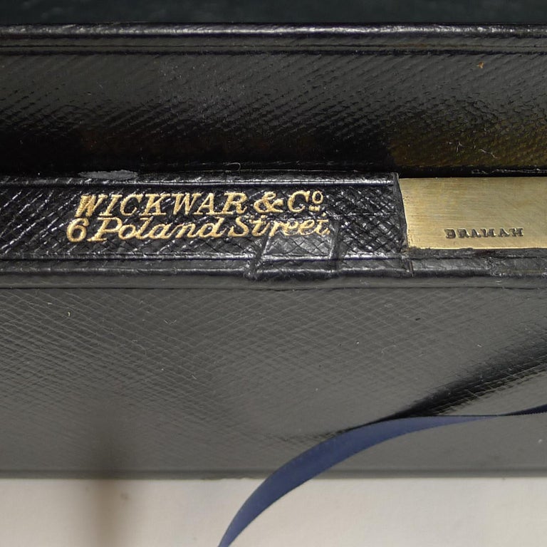 Large Antique English Morocco Leather Despatch / Dispatch Box by ...