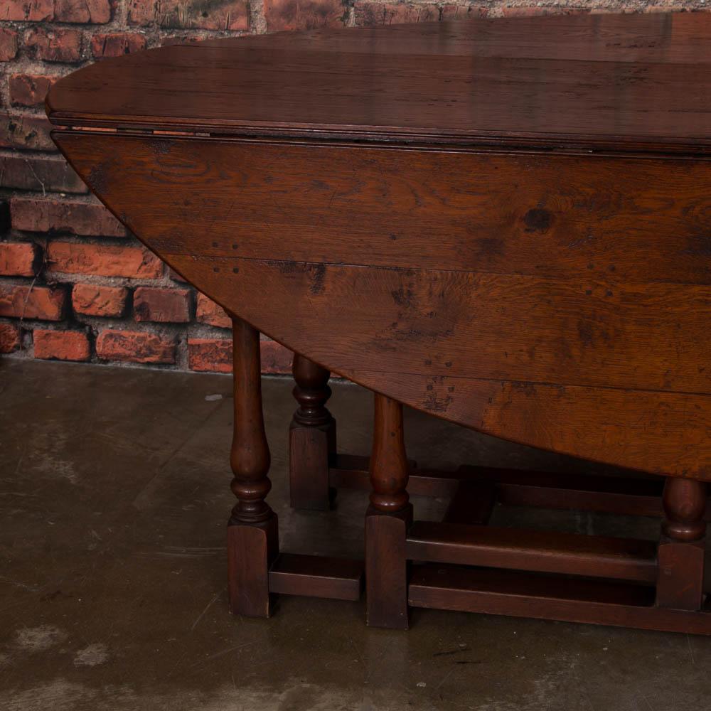Large Antique English Oak Drop-Leaf Table at 1stDibs | antique oak drop ...