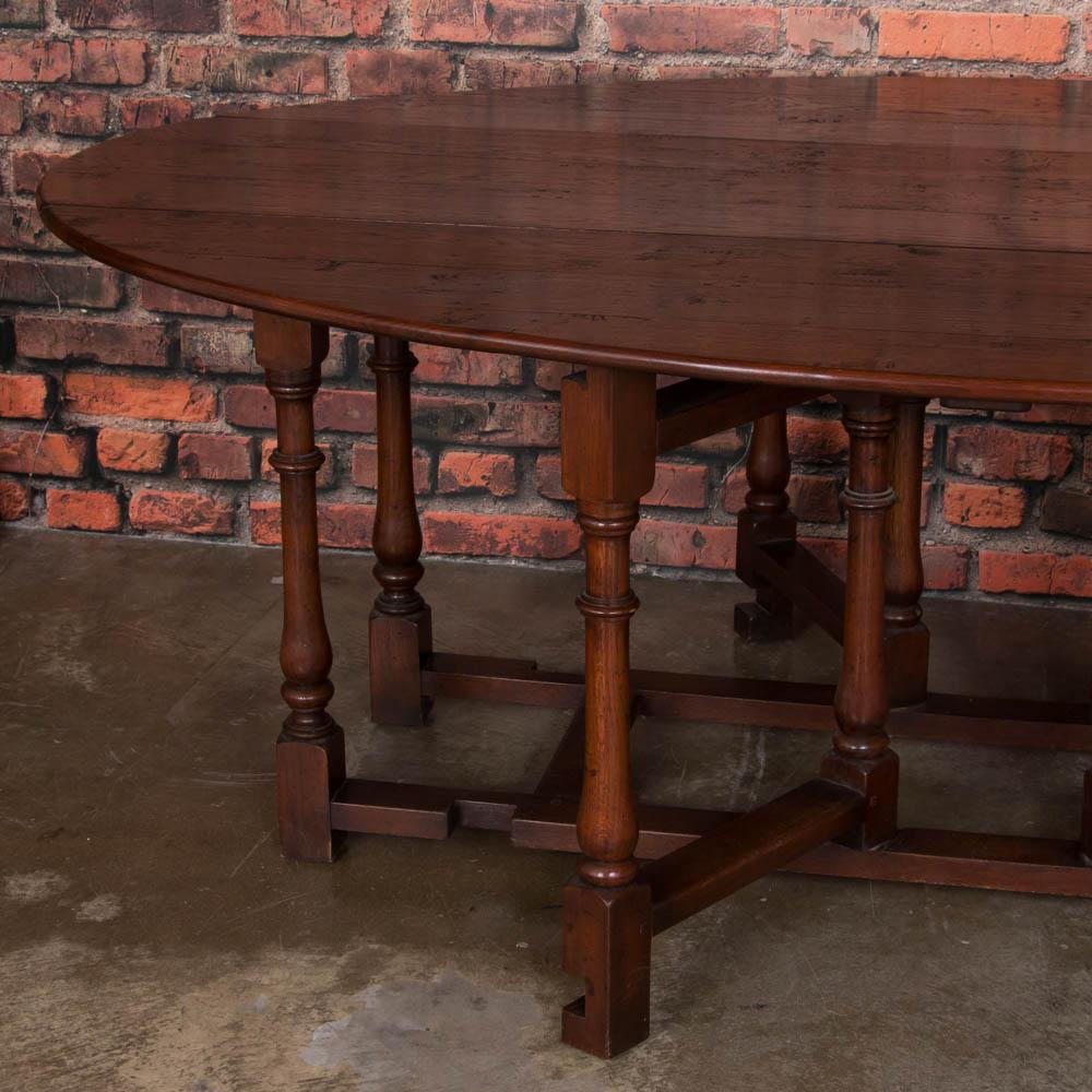 Large Antique English Oak Drop-Leaf Table at 1stDibs | antique oak drop ...