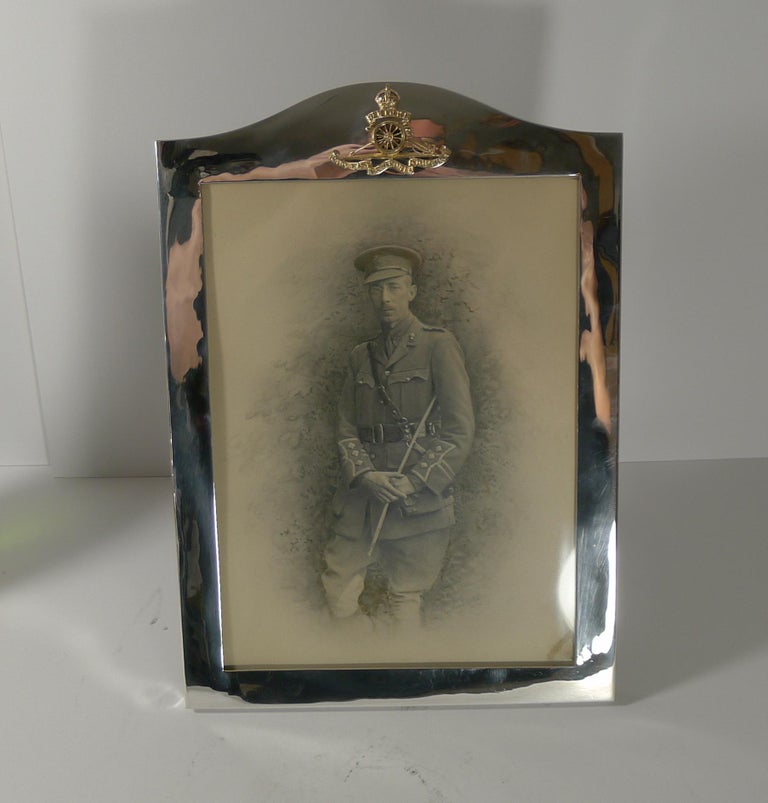Large Antique English Silver Plated Military Photograph / Picture Frame ...