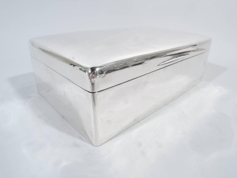 Large Antique English Sterling Silver Box For Sale at 1stDibs