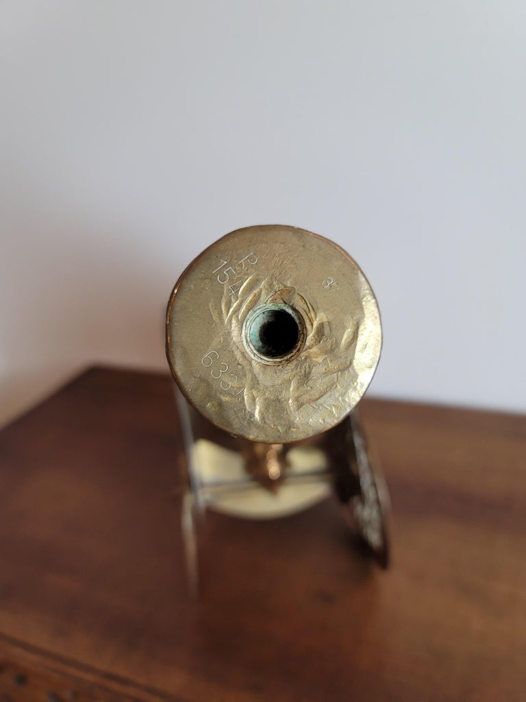 Large Antique English Trench Art Table Cannon For Sale at 1stDibs