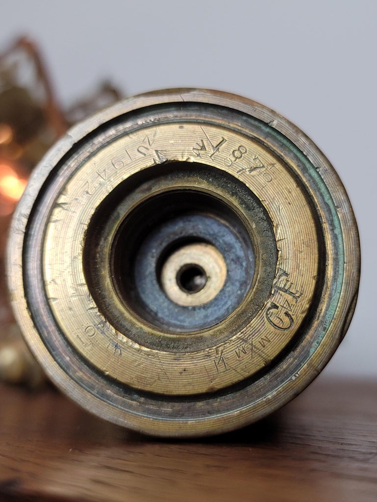 Large Antique English Trench Art Table Cannon For Sale at 1stDibs