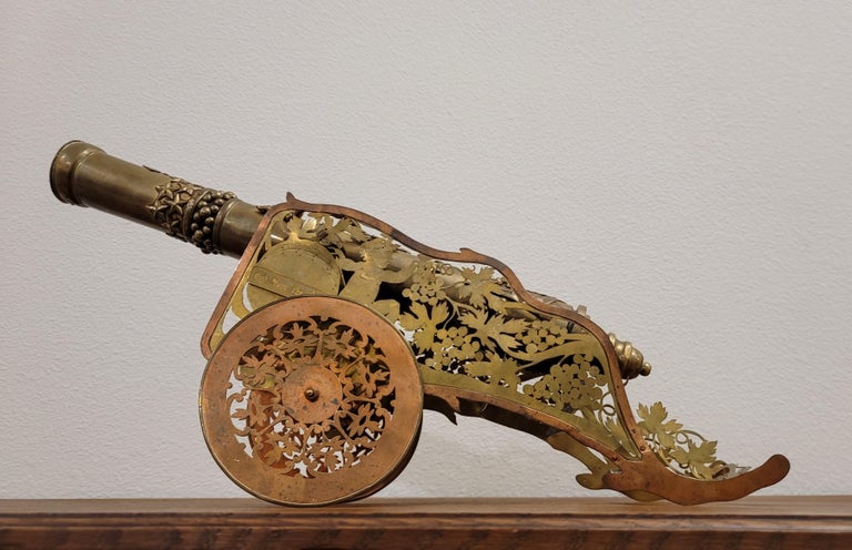 Large Antique English Trench Art Table Cannon For Sale at 1stDibs