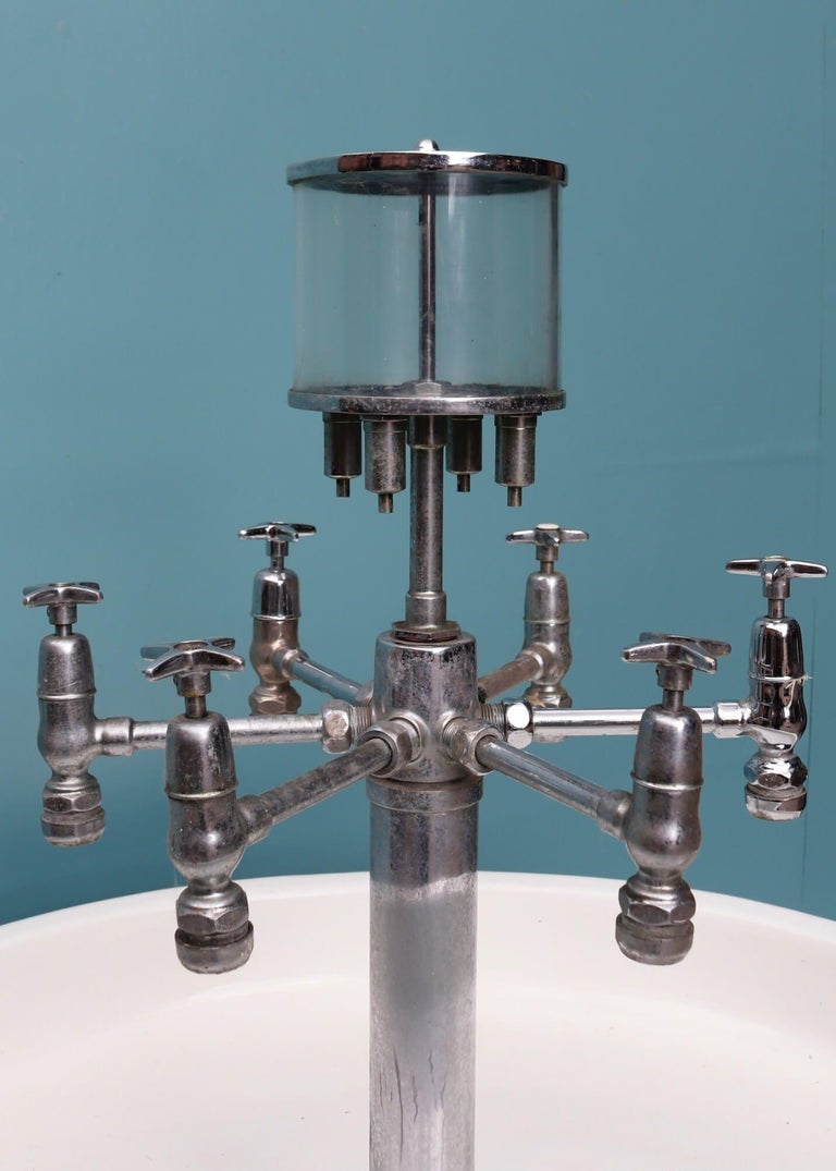 Large Antique Freestanding Round Communal Washstand For Sale at 1stDibs