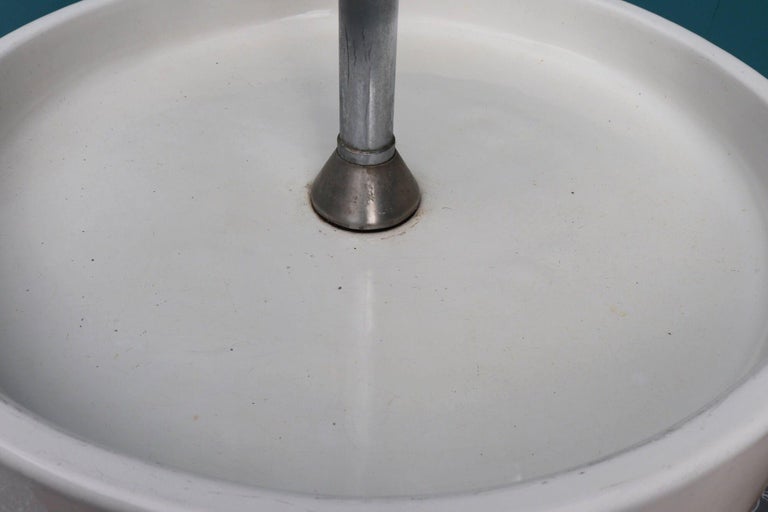 Large Antique Freestanding Round Communal Washstand For Sale at 1stDibs